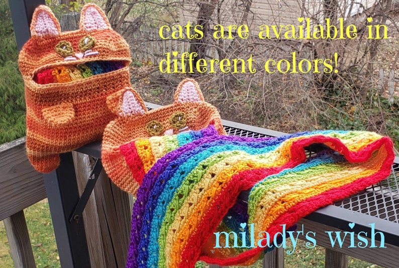 Rainbow Barf Cat Scarf Nyan Cat Crochet Made to Order - Etsy