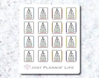 Eye Exam Stickers | Etsy