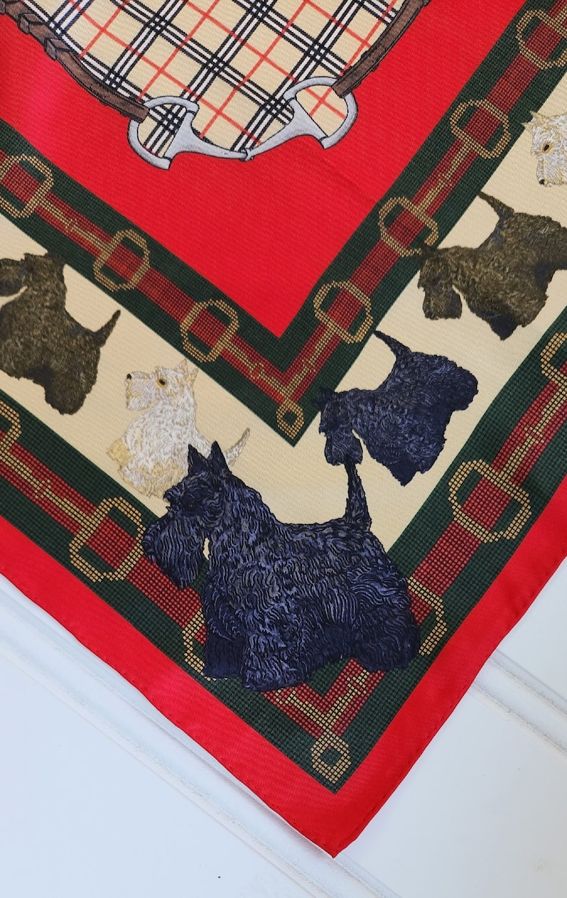 Scottish Terrier Silk Scarf, Black Scottie, Wheaten Scotty, Brindle ...