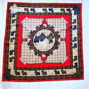 Scottish Terrier Silk Scarf, Black Scottie, Wheaten Scotty, Brindle ...