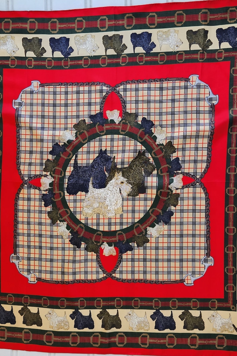 Scottish Terrier Silk Scarf, Black Scottie, Wheaten Scotty, Brindle ...