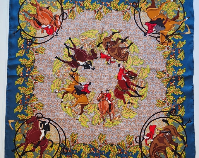 Equestrian Silk Scarf, Horse Bit, Horse Lover's Gift, Hunter Jumper ...