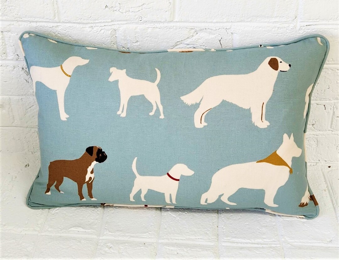 Dog Print Pillow Cover, Animal Print, Vern Yip Pillow, Designer Fabric ...