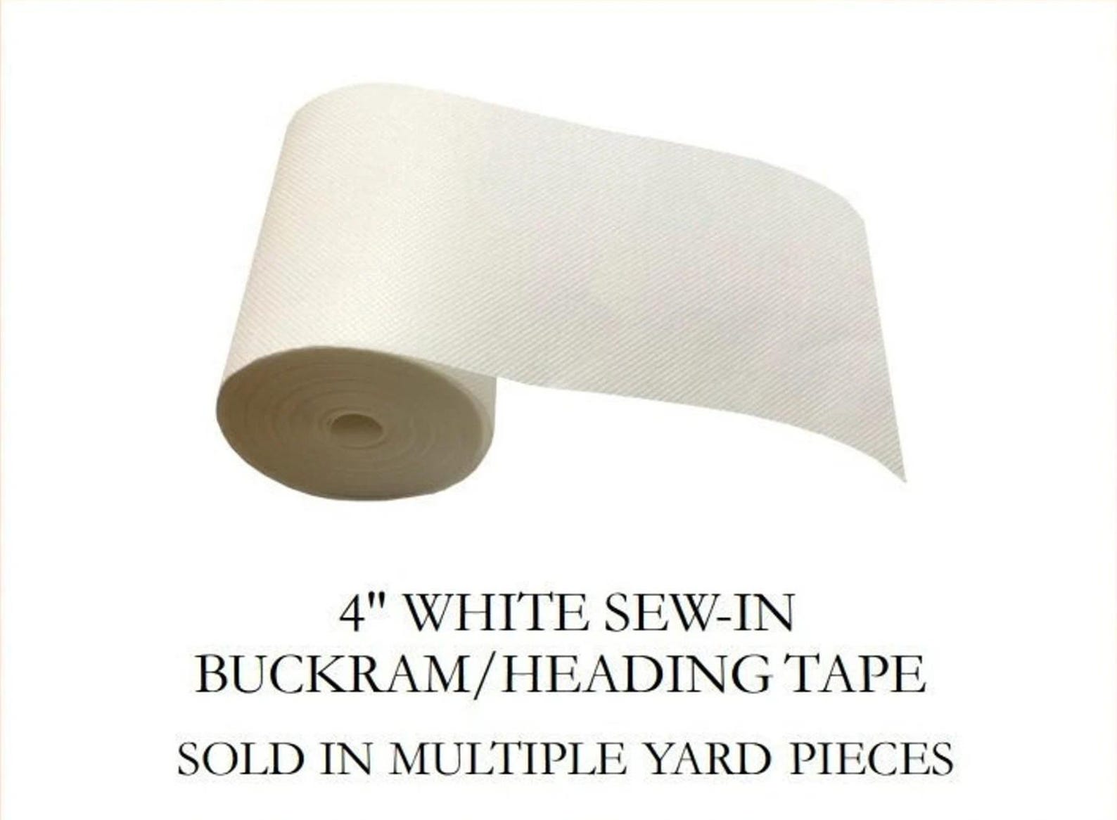 Drapery Pleat Stiffener, Buckram Sew In: 4 Inch White - Washable Non ...
