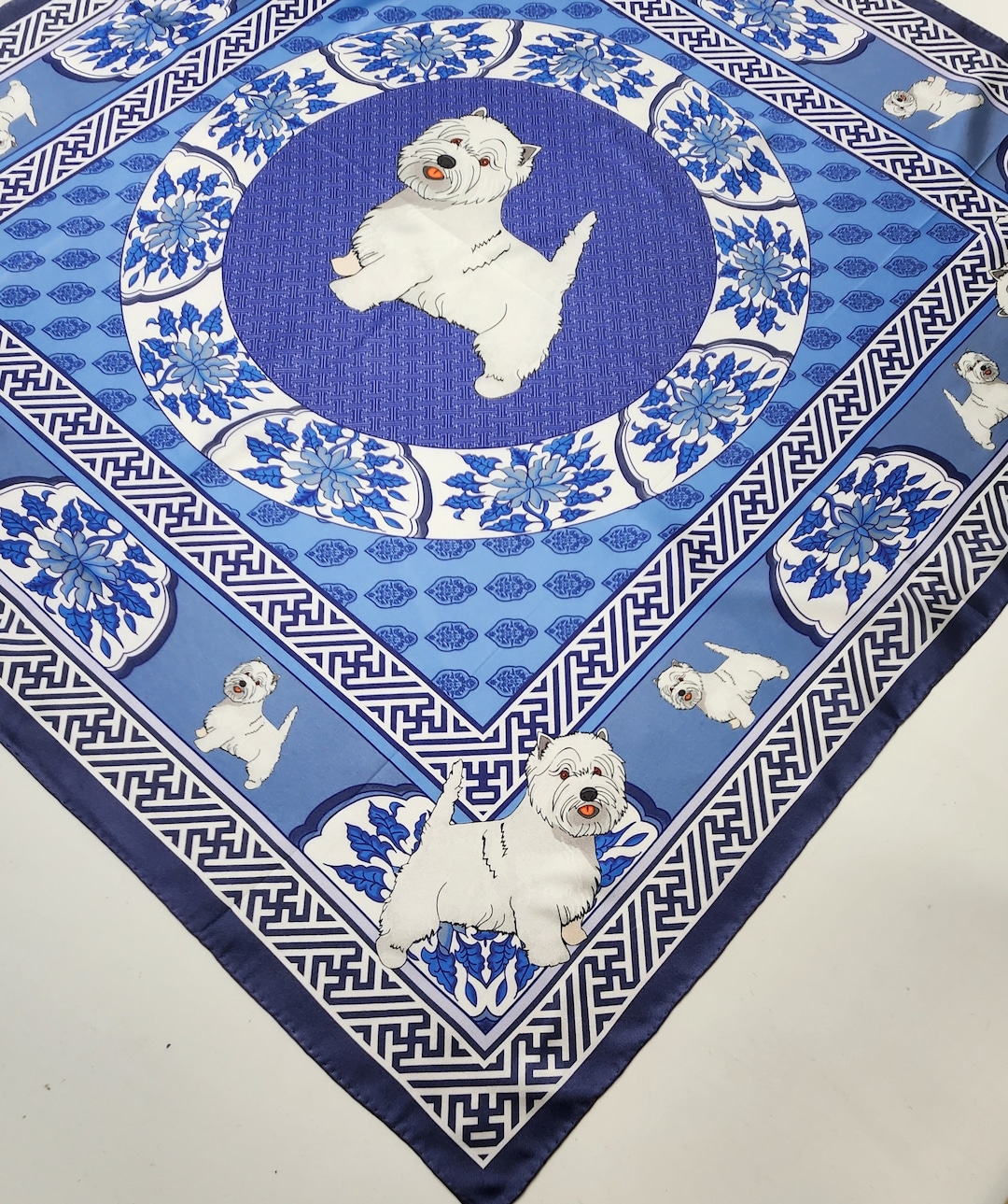 West Highland White Terrier Silk Scarf, Westie Scarf, Gift for Mom ...