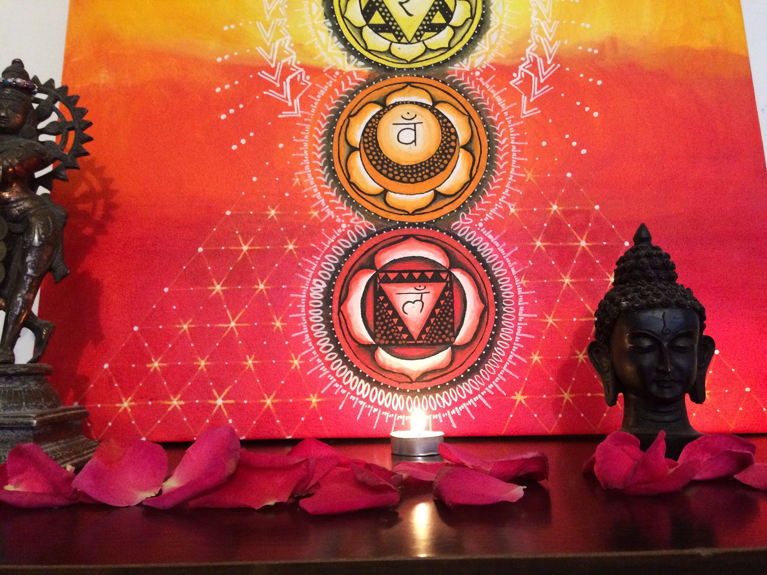 Print of Original Seven Chakras painting Divine healing | Etsy