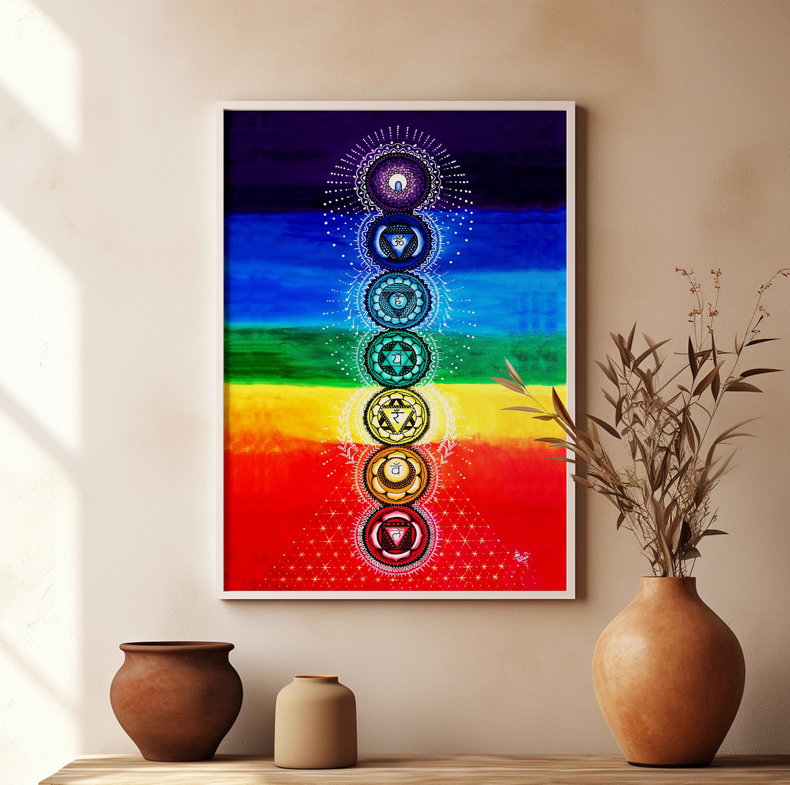 Seven Chakras Framed/unframed Print of Original Painting - Chakras ...