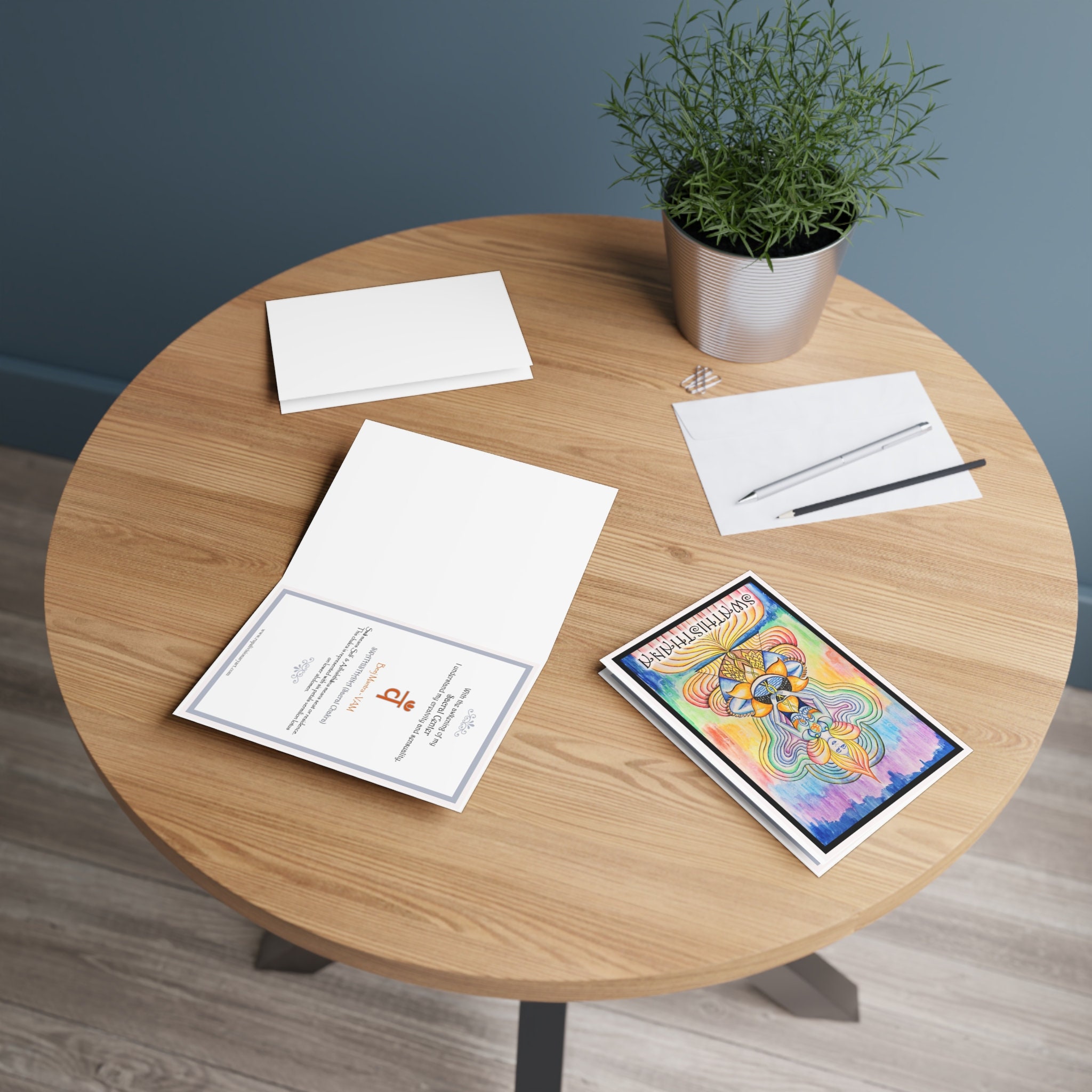 Set of 7 Cards Chakra Altar Cards Mantra Cards, Affirmation Cards, Flat ...