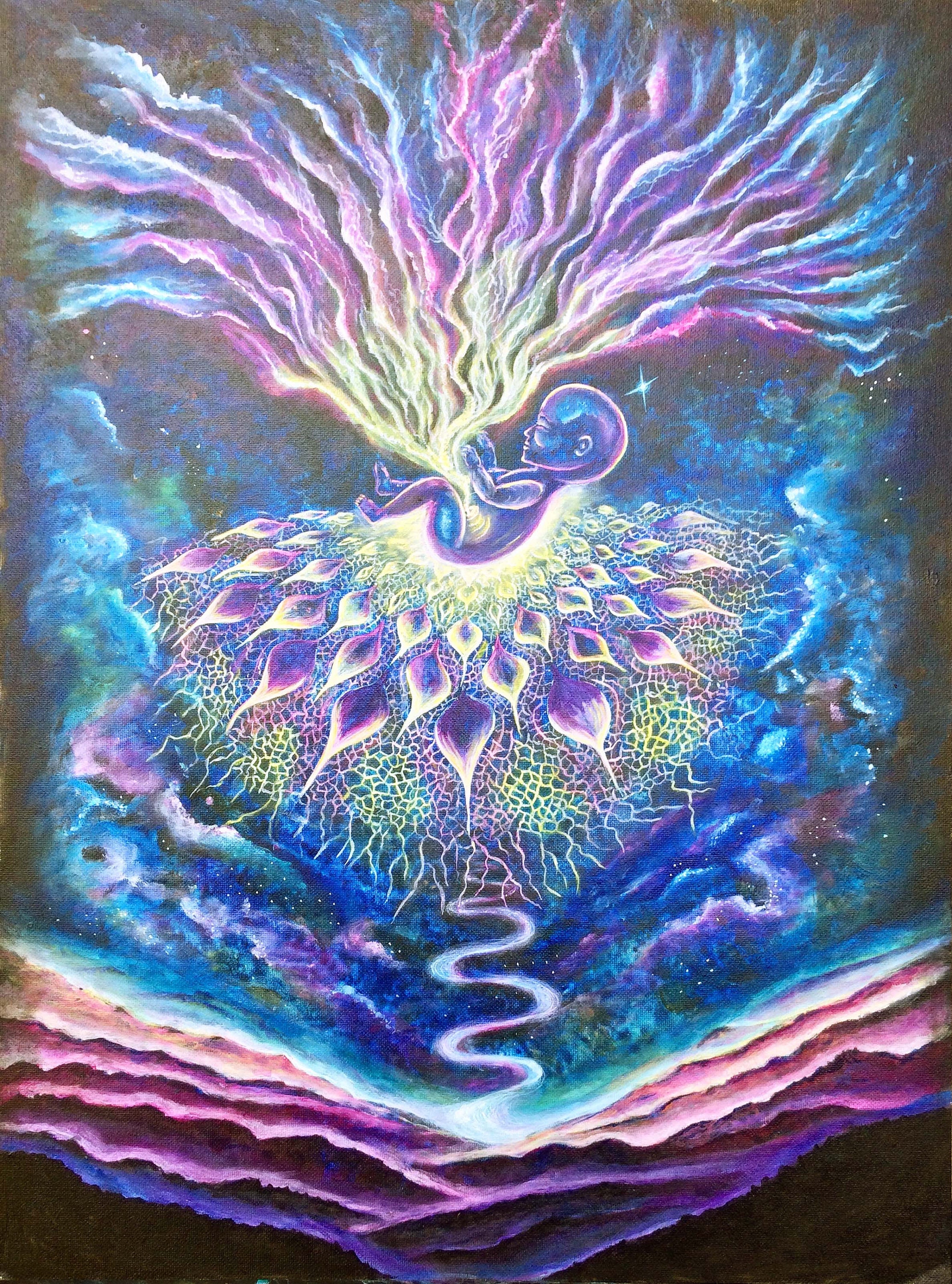 Print of Original Painting star Child Painting Canvas - Etsy UK