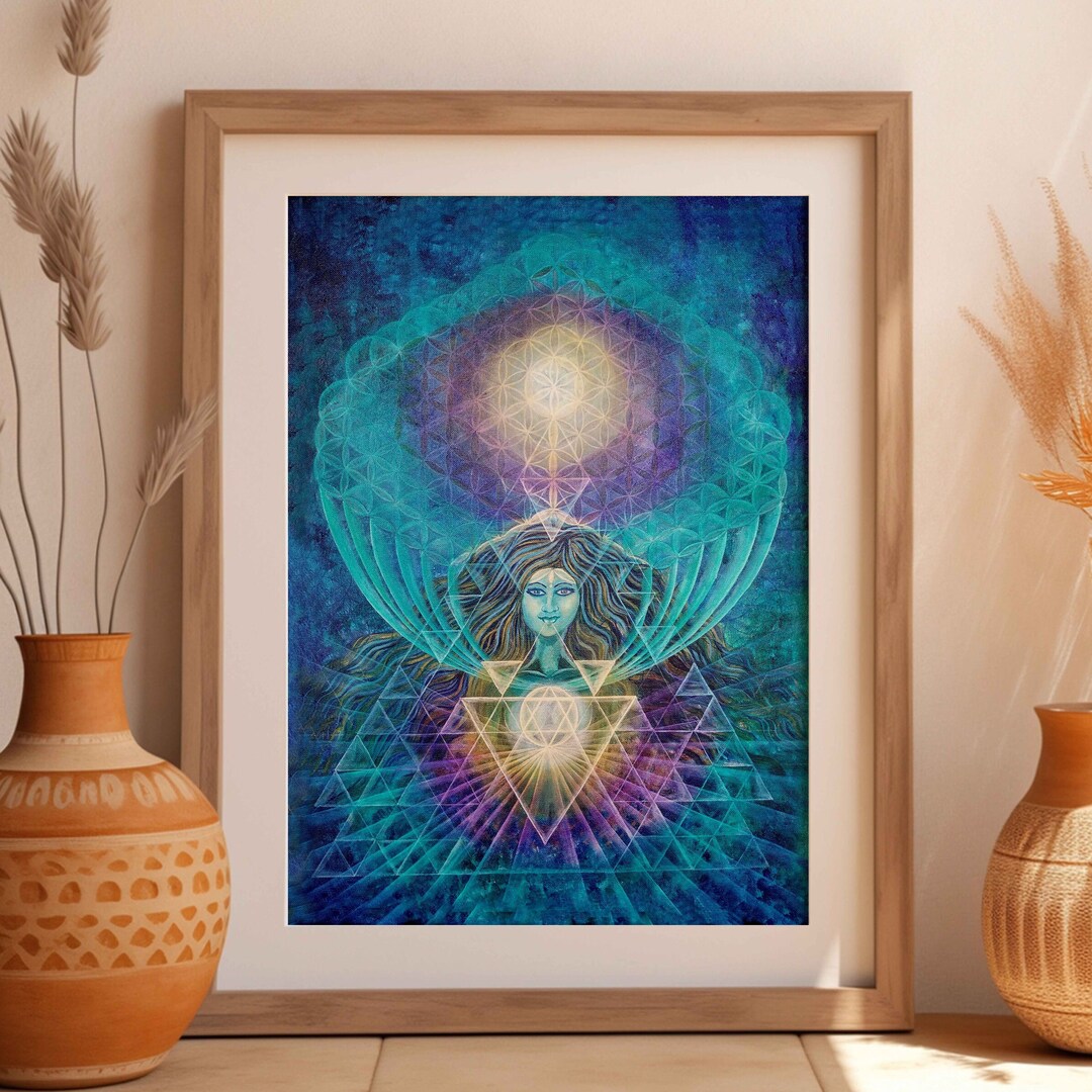 Divine Feminine Sacred Geometry Heart Gift- Flower of Hope , Sacred ...