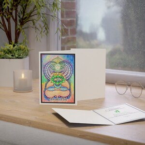 Set of 7 Cards Chakra Altar Cards Mantra Cards, Affirmation Cards, Flat ...