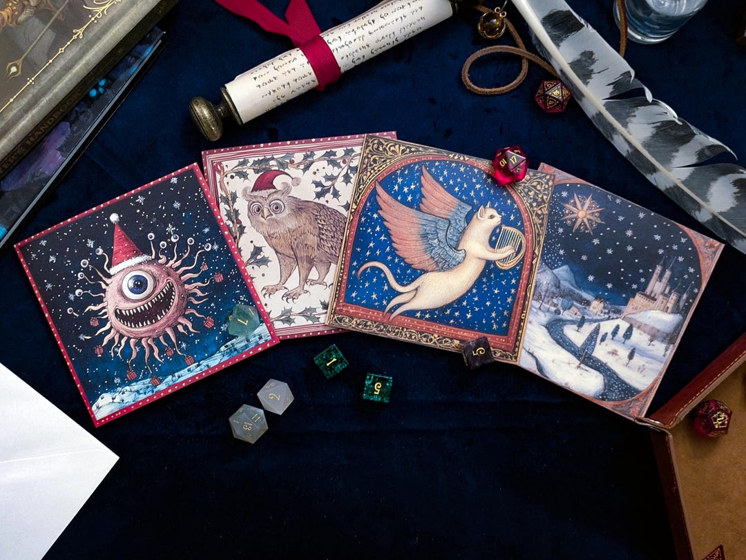 D&D Christmas Cards Multipack Pick and Mix Set of 4 you Choose Your ...