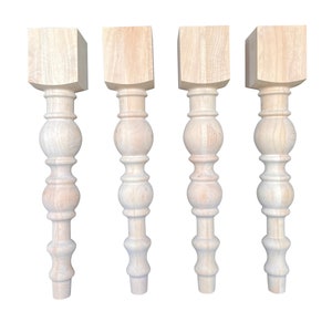 Unfinished Table Legs, Modern Farmhouse Style, Set of 4 - Etsy