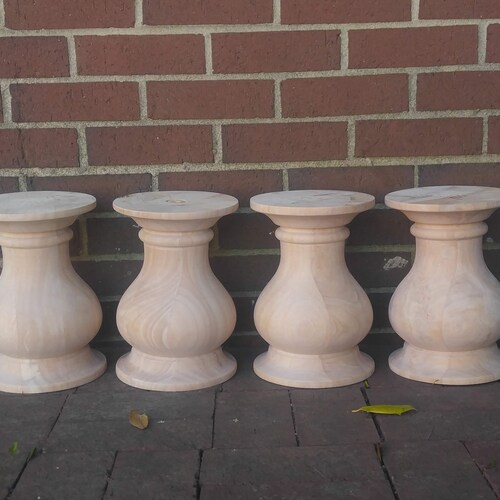 Chunky Balustrade Coffee Table Legs Unfinished Wood Furniture - Etsy