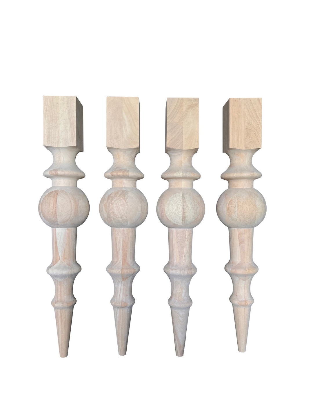 Modern Farmhouse Wood Table Legs - Hardwood - Etsy