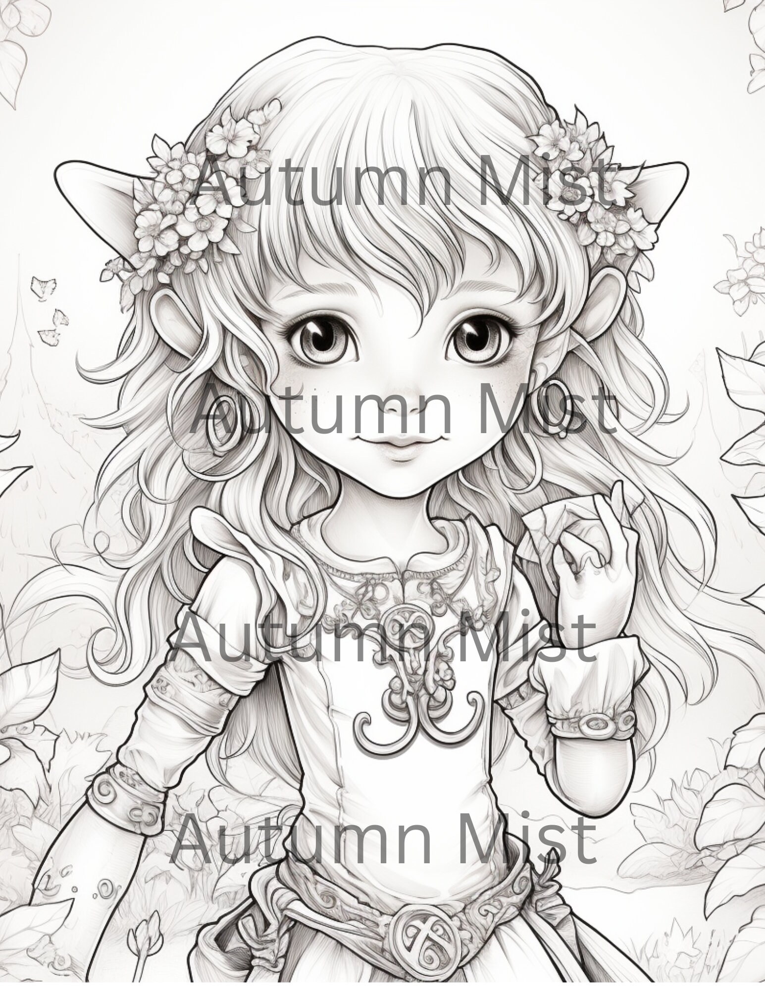 Enchanted Elflings Grayscale Adult Coloring Book: Fantasy Art (PDF) - Etsy