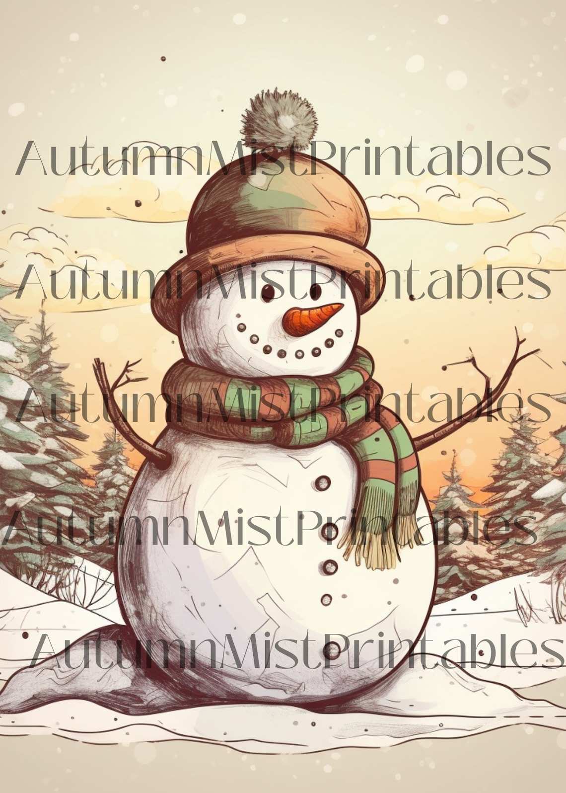 Cute Snowman Printable Christmas Cards, Christmas, Snowman, Includes ...