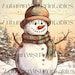 Cute Snowman Printable Christmas Cards, Christmas, Snowman, Includes ...