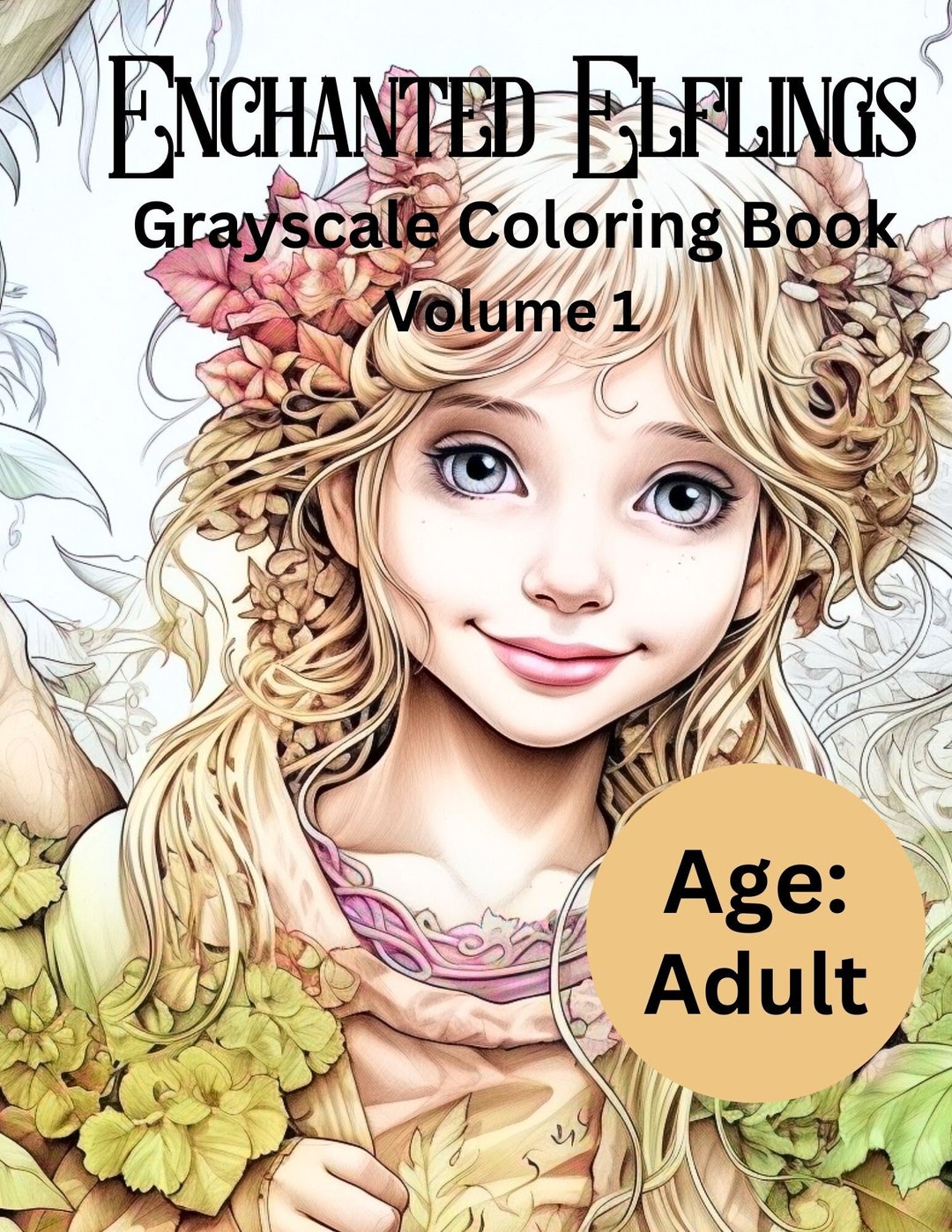 Enchanted Elflings Grayscale Coloring Book: Fantasy Art (PDF) - Etsy