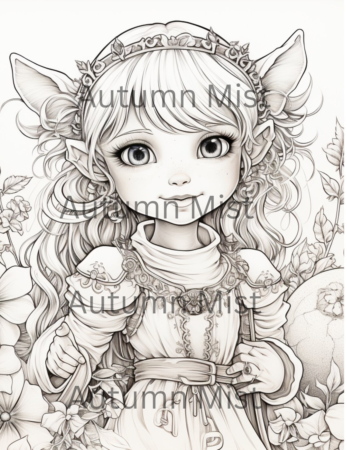 Enchanted Elflings Grayscale Adult Coloring Book: Fantasy Art (PDF) - Etsy