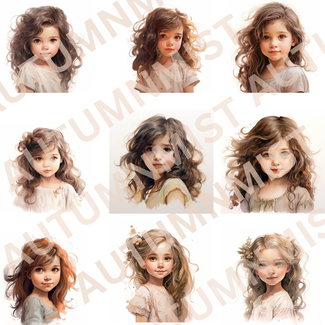 22 Cute Girls Clip Art Bundle for Journals Scrapbooks - Etsy