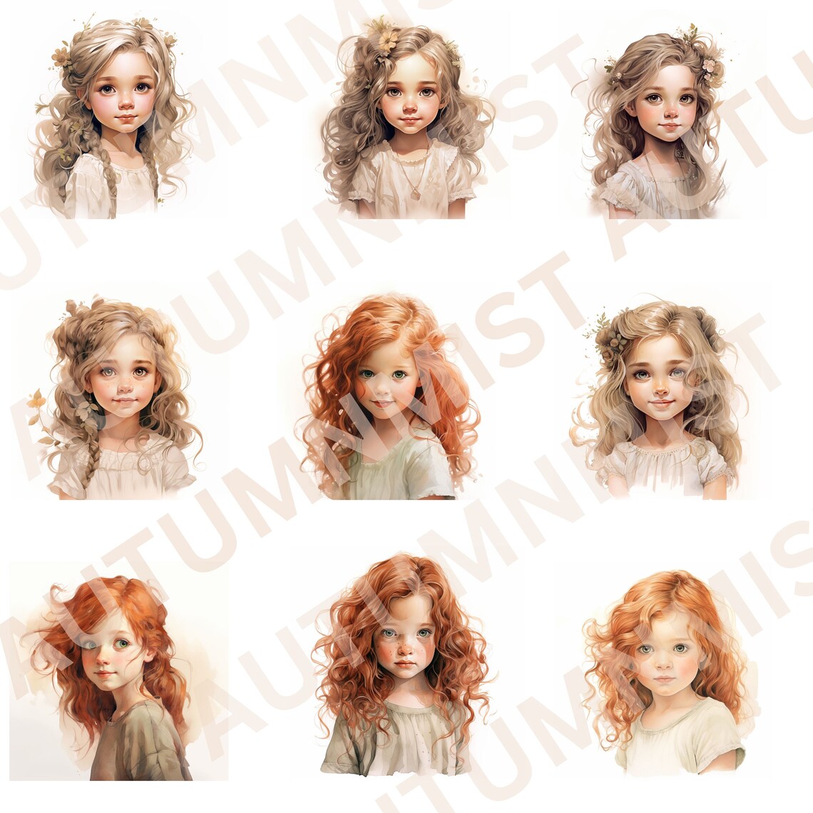 22 Cute Girls Clip Art Bundle for Journals Scrapbooks - Etsy