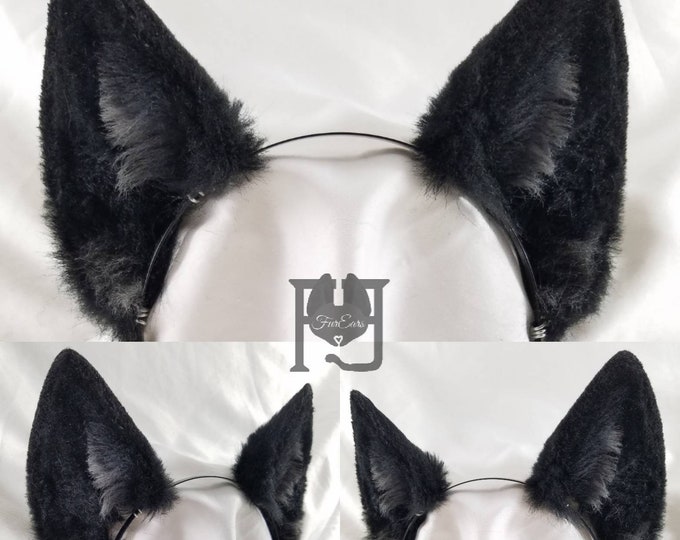 Realistic Black Wolf Ears |made to Order| - Etsy