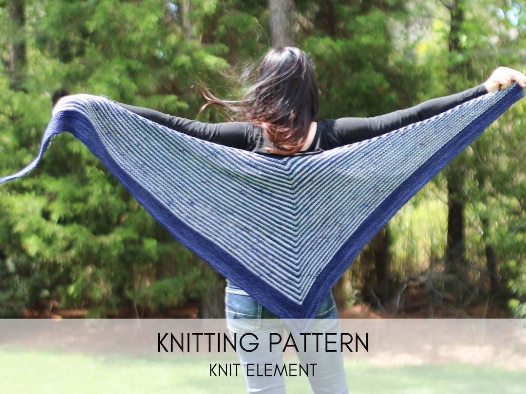 Asymmetrical Triangle Shawl Pattern // Knitting Pattern // Knit Shawl ...