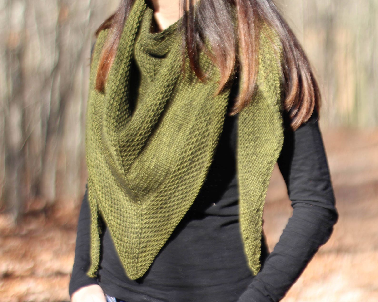 Triangle Shawl Pattern // Knitting Pattern // Knit Shawl - Etsy