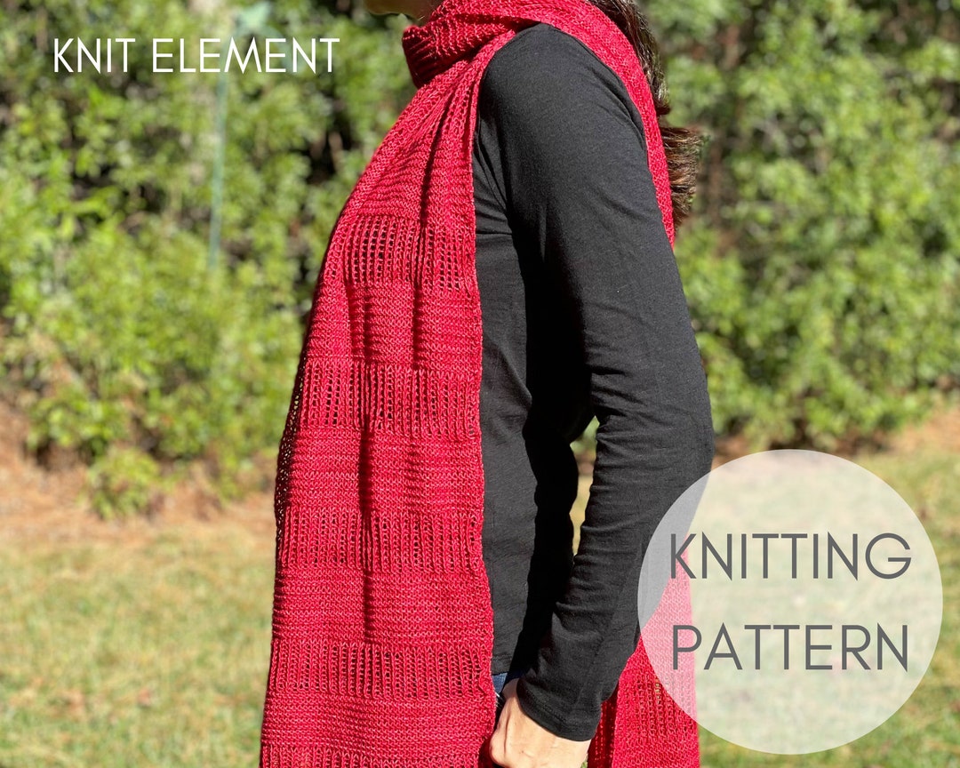 Wrap Knitting Pattern Easy Fingering Weight Scarf Pattern - Etsy