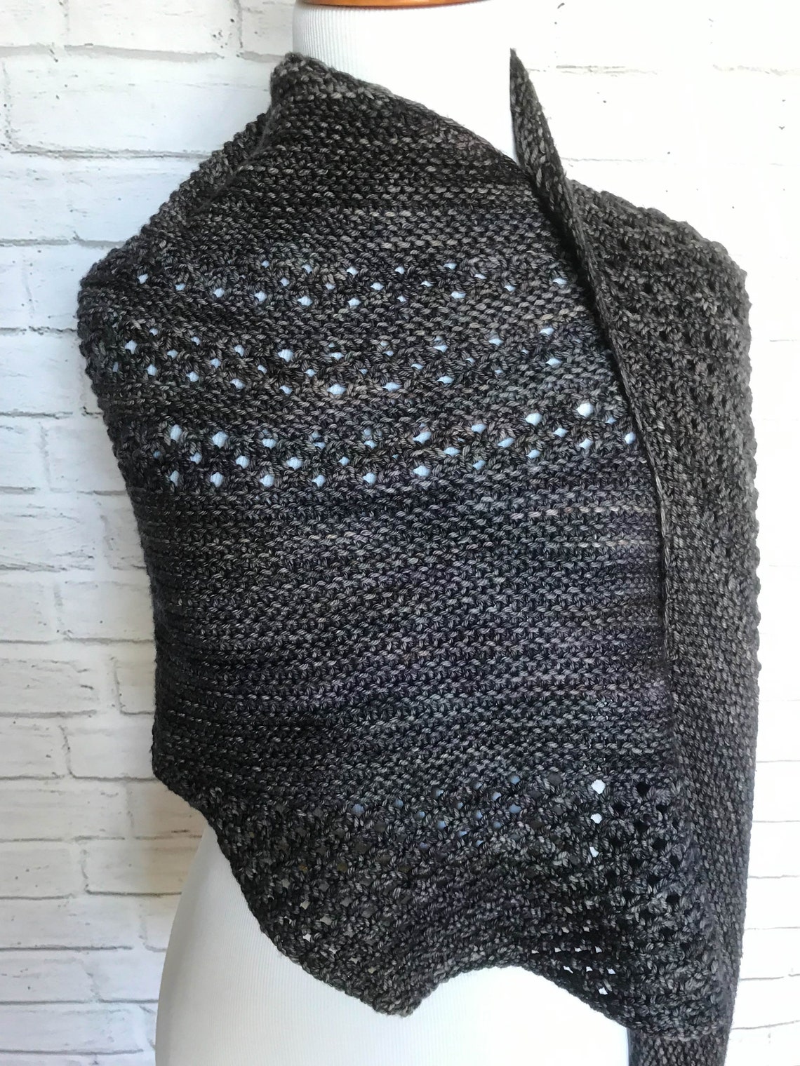 Shooting Star Shawl Knitting Pattern, Asymmetrical Knit Scarf (PDF ...