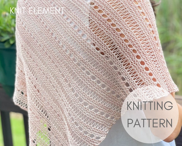 KNITTING PATTERN Easy Blanket Knitting Pattern Habitation Throw Digital ...