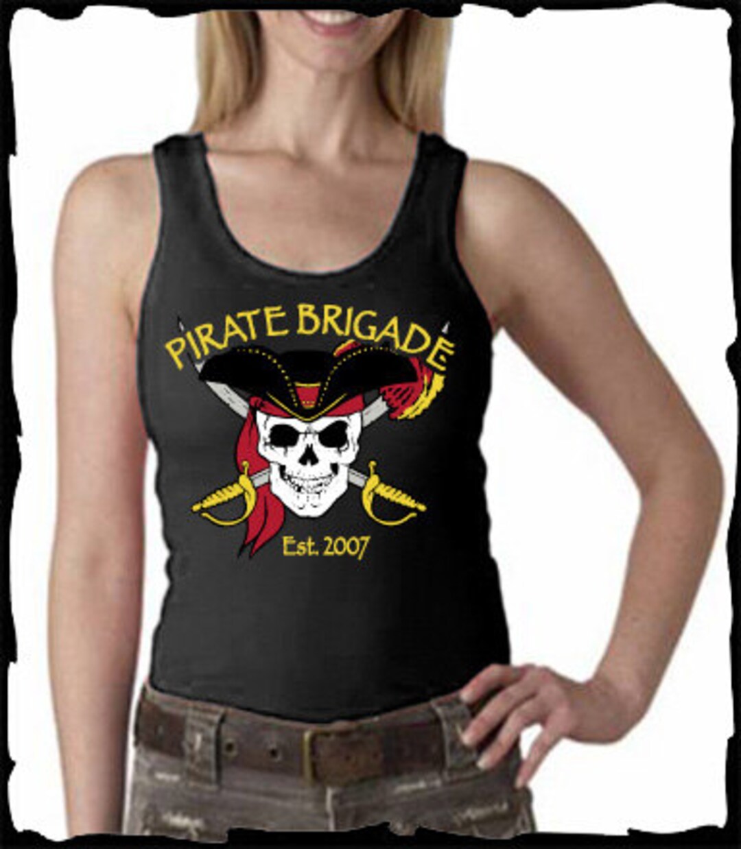 Pirate Brigade Ladies Wide Strap Tank - Etsy España