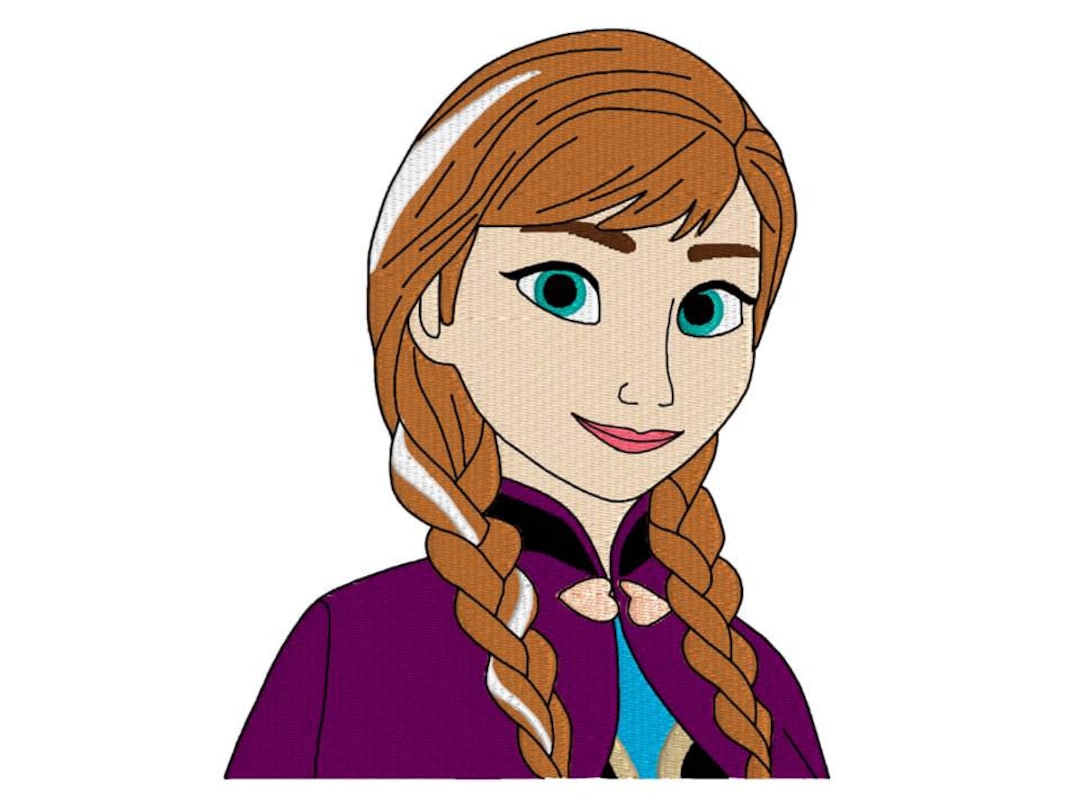 Anna Frozen Machine Embroidery Design, Deign for Kids, Fill Embroidery ...