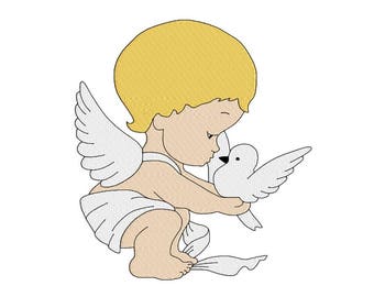 Little Angel Machine Embroidery Design - Etsy