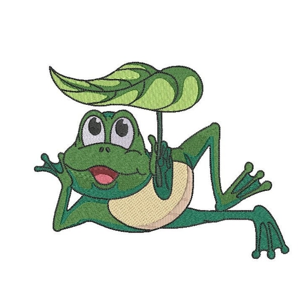 Frog Embroidery - Etsy