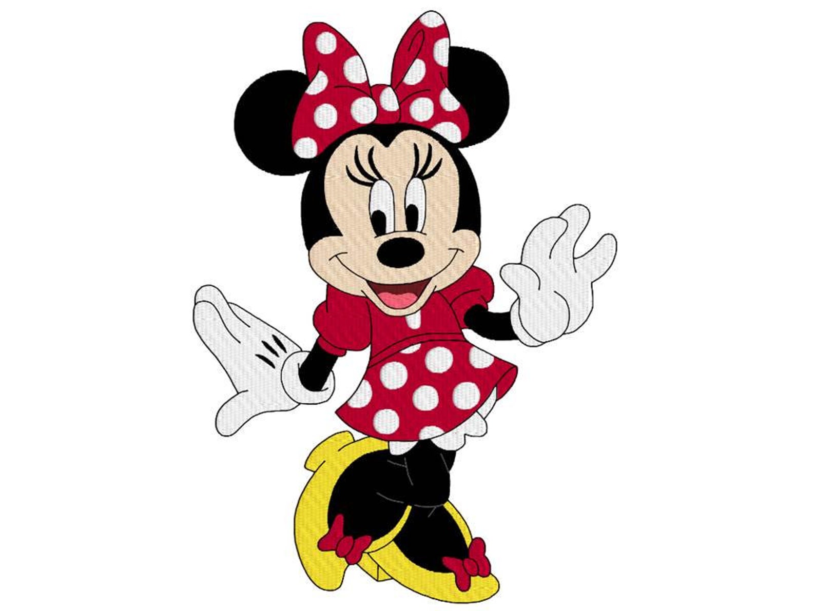 Minnie Mouse Machine Embroidery Design Design for Kids Fill - Etsy