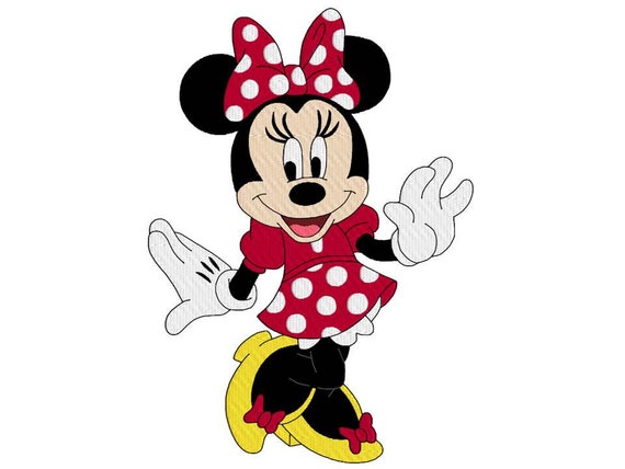 Minnie Mouse Machine Embroidery Design Design for Kids Fill - Etsy