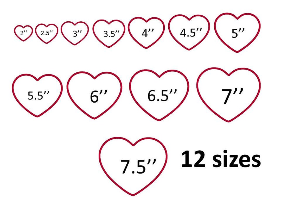 Heart Applique Machine Embroidery Design: 12 Sizes (instant Download ...
