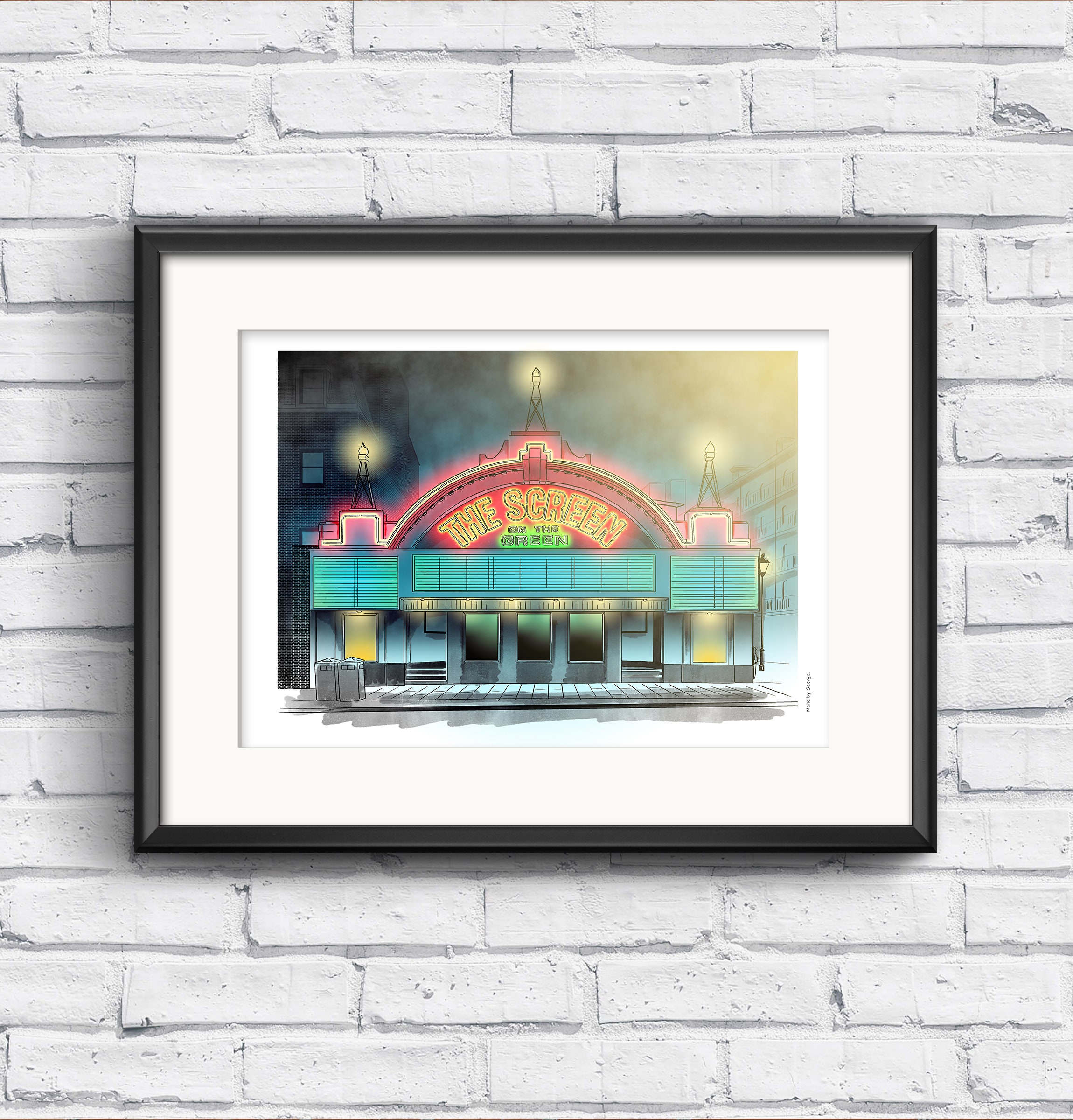 London Travel Print, Angel Islington Screen on the Green: Wall Art ...