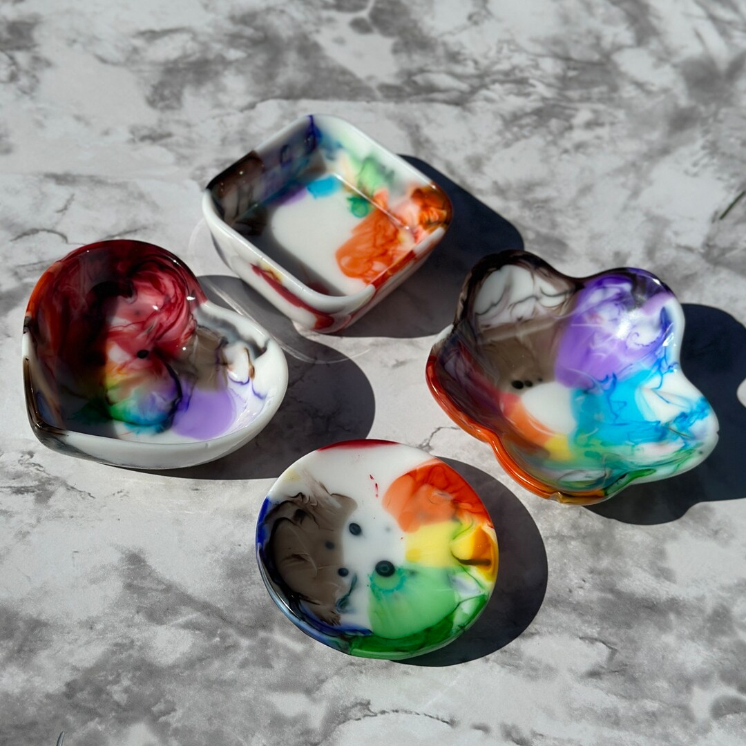 Pride Trinket Dish Epoxy Ring Dish Table Decor Trinket Tray Jewelry ...