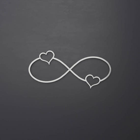 Infinity Symbol With Two Hearts