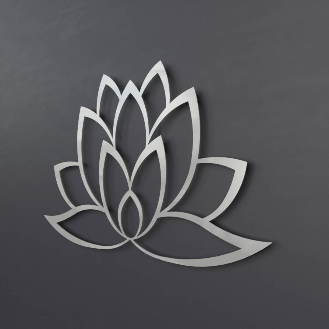 Abstract Lotus Flower Metal Wall Art, Lotus Metal Art, Lotus Flower ...