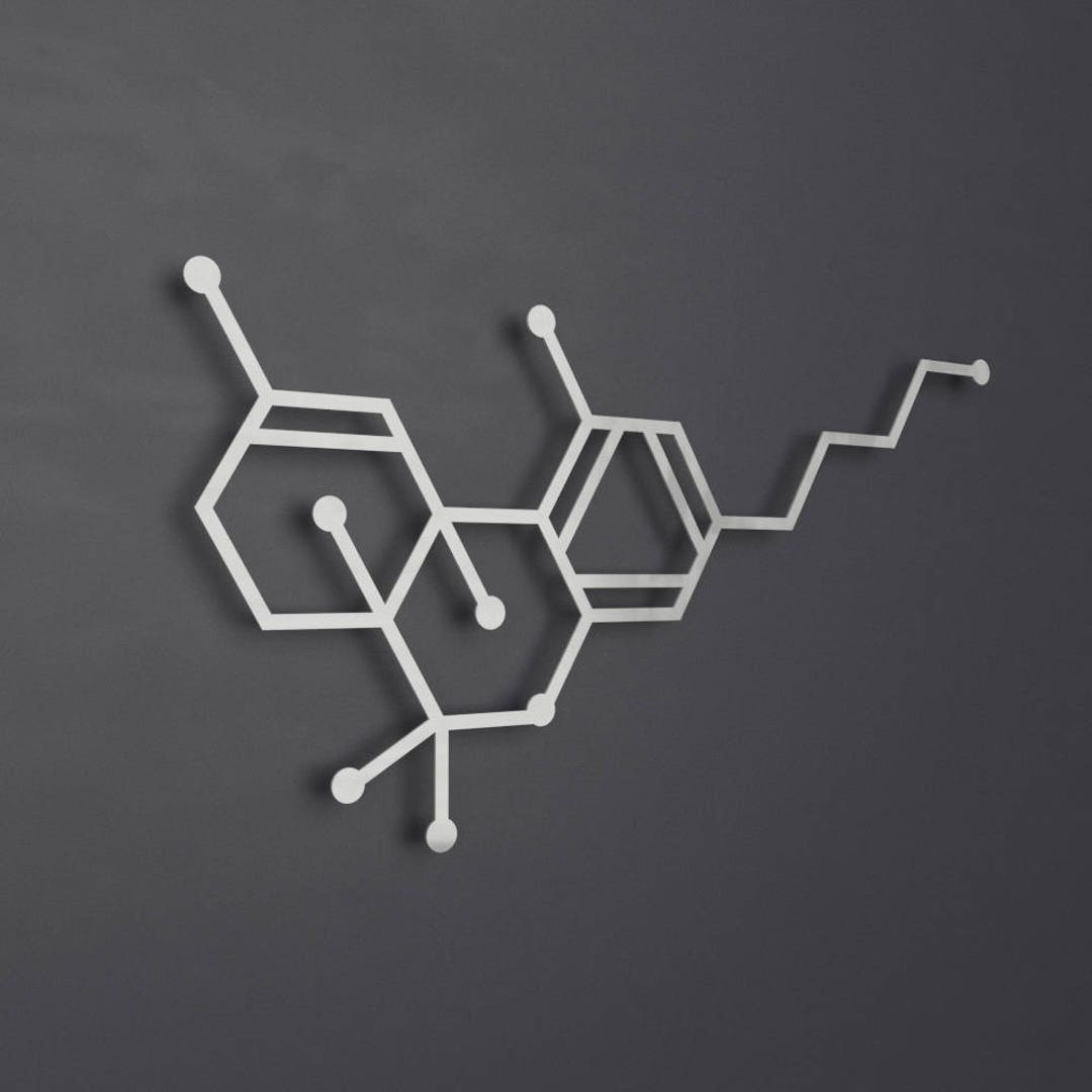 THC II Molecule Metal Wall Art Sculpture, Science Wall Decor, Large ...