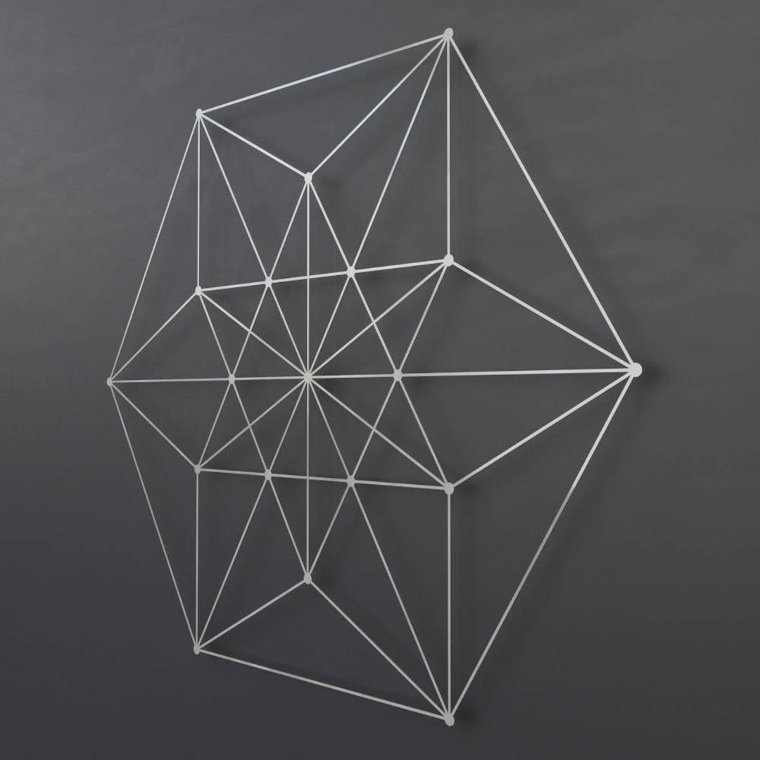 Vector Equilibrium Metal Wall Art Sculpture, Sacred Geometry Wall Decor ...
