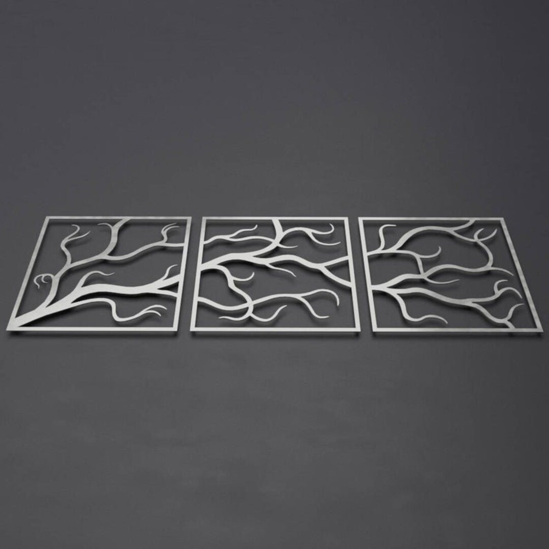 Tree Branches No. 1 Large Outdoor Stainless Steel Metal Wall Art Modern ...