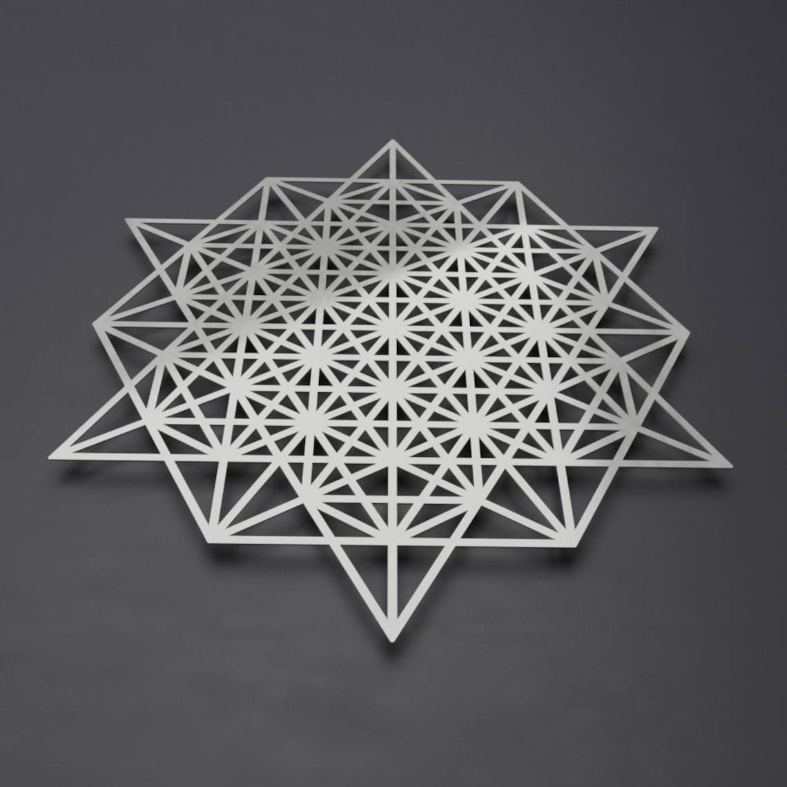 64 Sided Tetrahedron Metal Wall Art Sculpture Sacred Geometry - Etsy