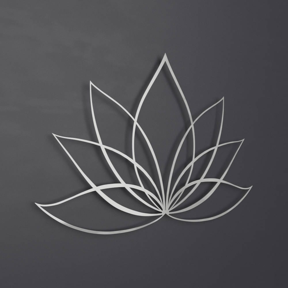 Silver Lotus Flower Metal Wall Art, Lotus Metal Art, Lotus Flower Wall ... Silver Lotus Flower Metal Wall Art, Lotus Metal Art, Lotus Flower Wall ...
