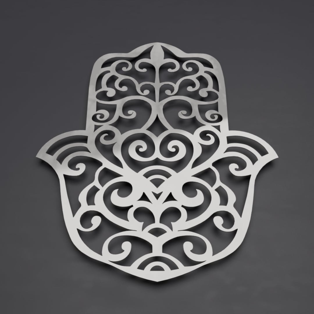 Hamsa Hand Metal Wall Art Sculpture, Hamsa Wall Decor, Large Metal Wall ...