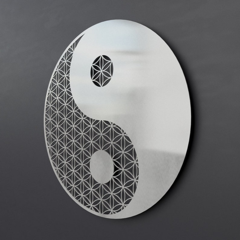 Yin Yang Sacred Geometry 3D Metal Wall Art Large Metal Wall - Etsy